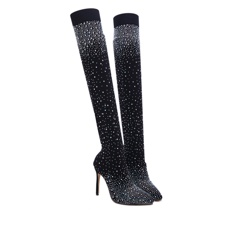 💎 Women’s Sparkly Faux Diamonds Over-the-Knee Boots – gmbhacks.com