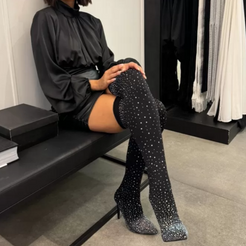 💎 Women’s Sparkly Faux Diamonds Over-the-Knee Boots – gmbhacks.com