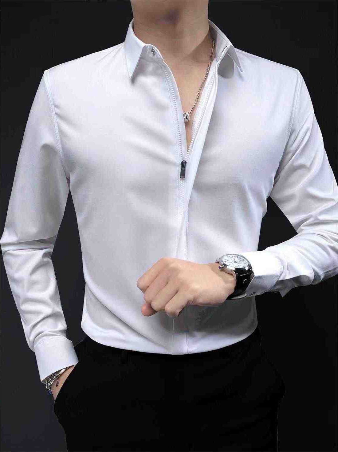 Men's Zipper Long Sleeve Shirt – gmbhacks.com