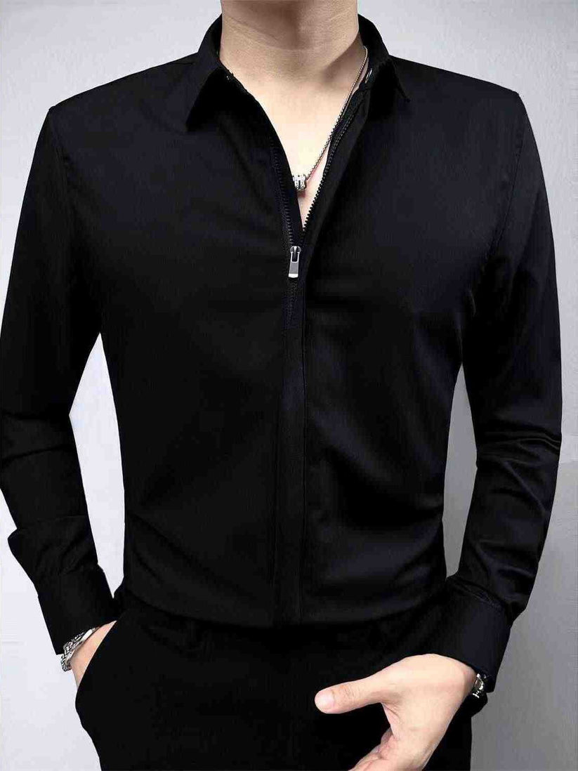 Men's Zipper Long Sleeve Shirt – gmbhacks.com